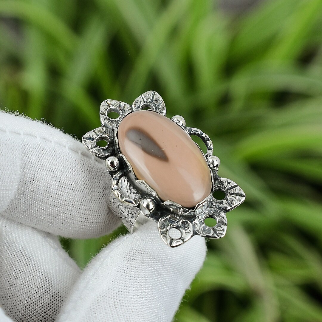 Imperial Jasper Ring 925 Sterling Silver Ring Ring Size 8.75 Beautiful ...