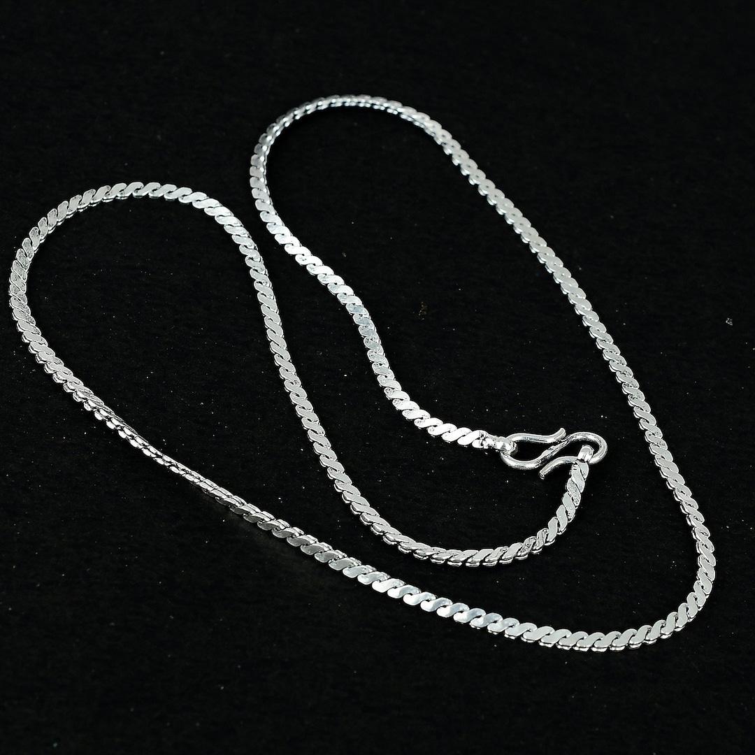 Handmade 925 Sterling Silver Chain: 18" Necklace Chain - Etsy