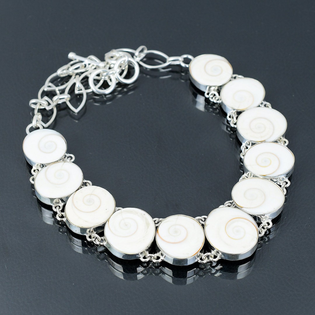 Shiva Eye Shell Necklace 925 Sterling Silver Necklace Adjustable Chain ...