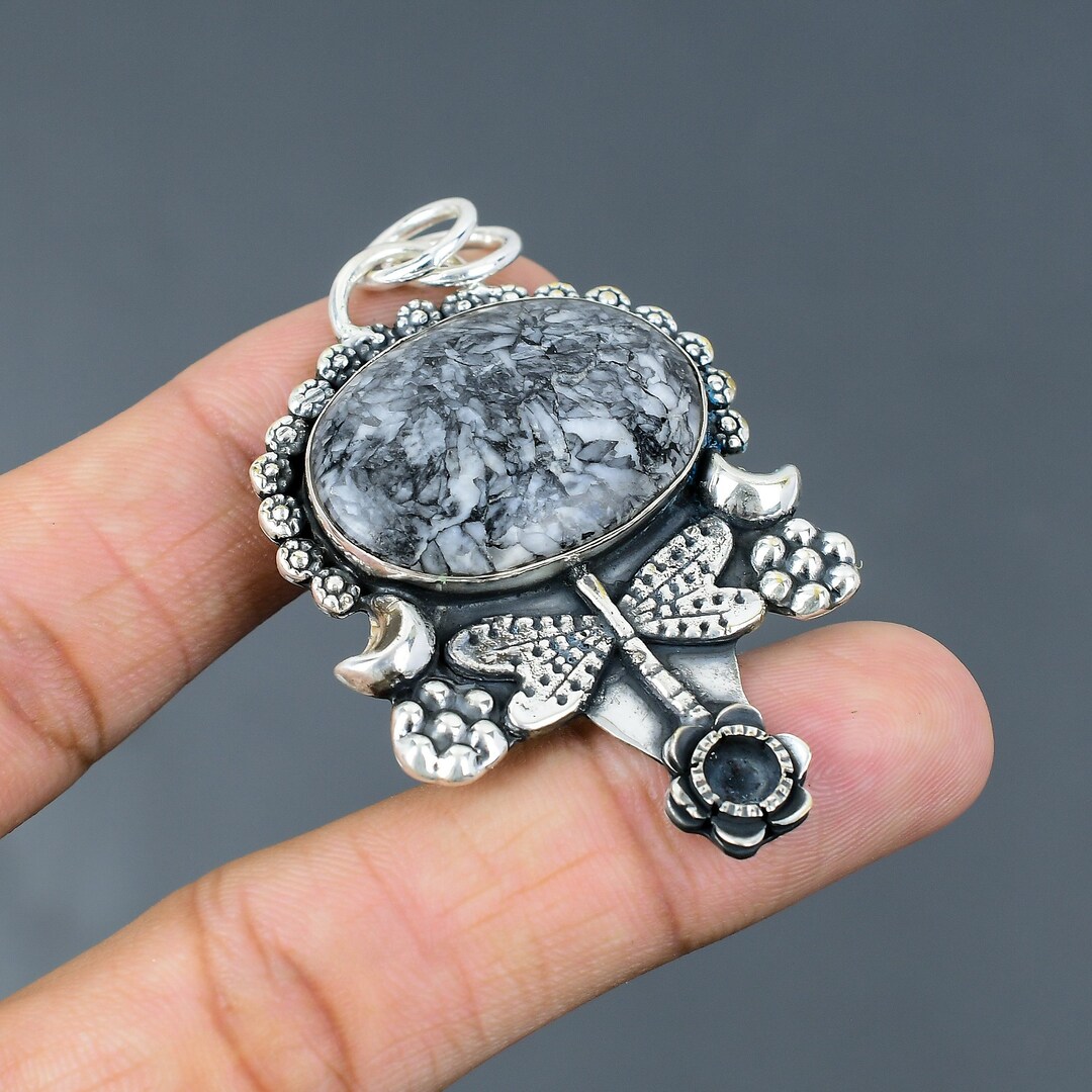 Pinolith Jasper Pendant 925 Sterling Silver Pendant Pinolith Jasper ...
