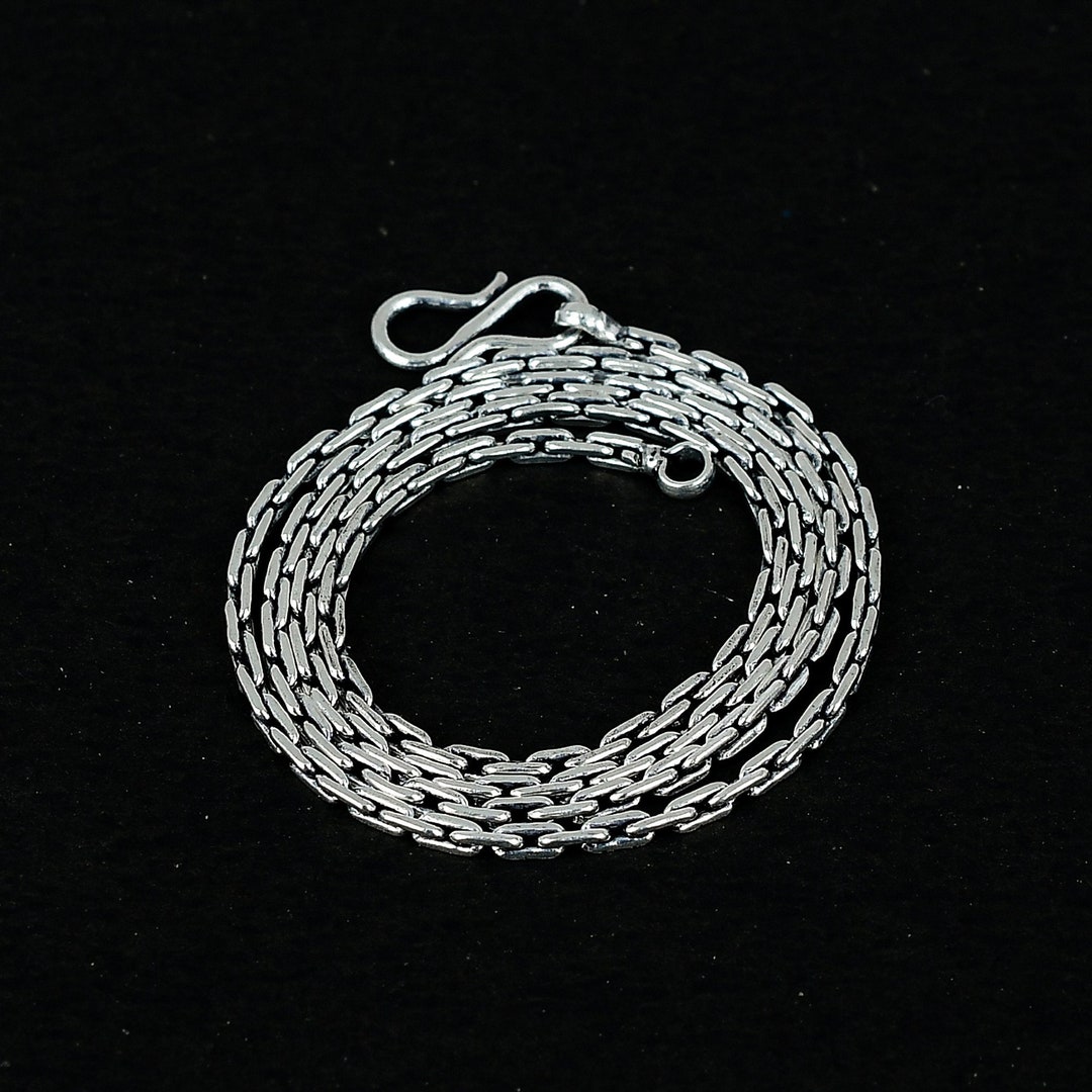 Silver Chain 925 Sterling Silver Chain Silver Jewelry Oxidized Chain ...