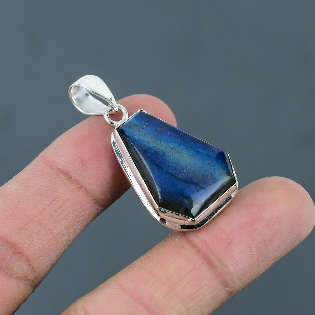 Labradorite Pendant 925 Sterling Silver Pendant Handmade Gemstone ...