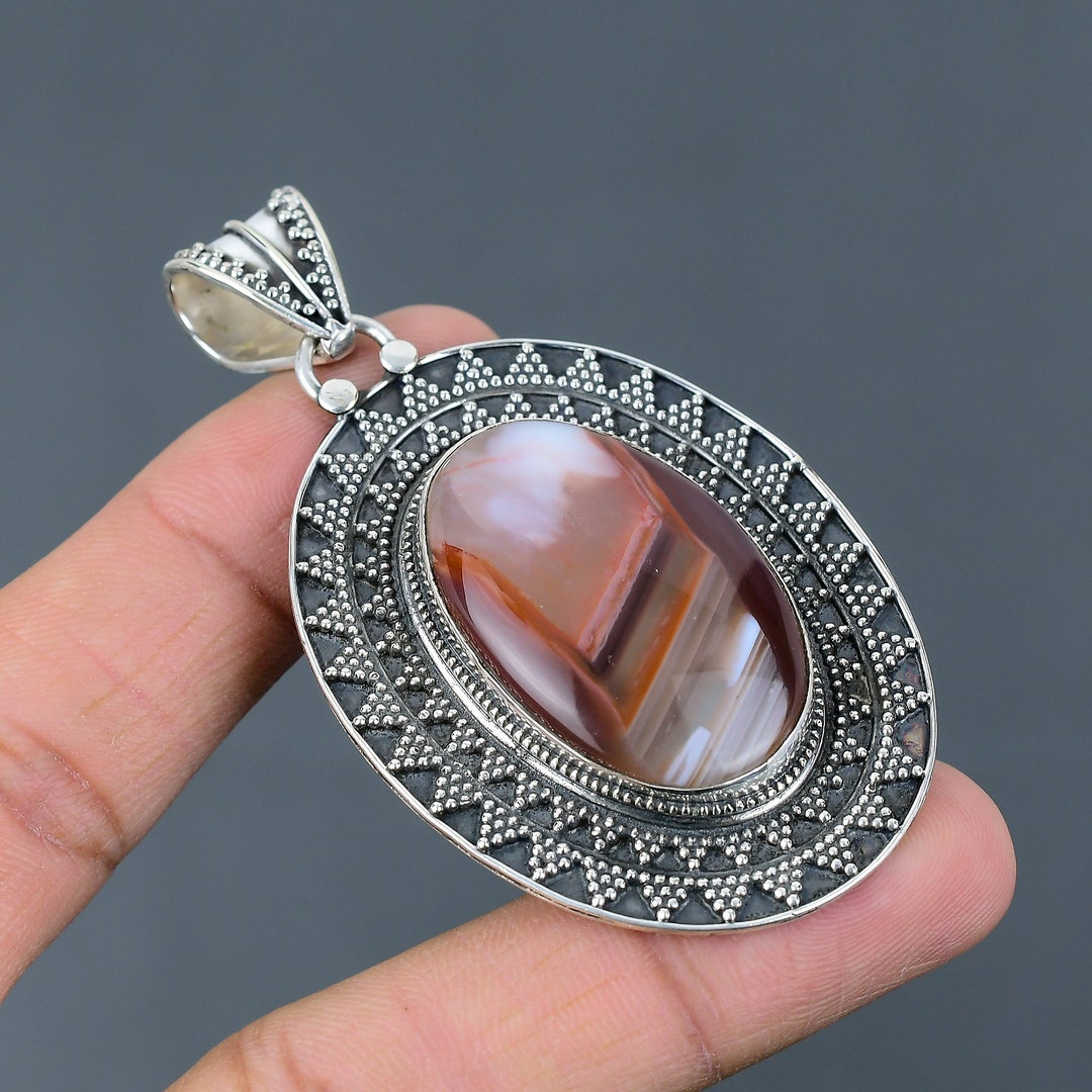 Montana Agate Pendant 925 Sterling Silver Pendant Amazing Jewelry ...