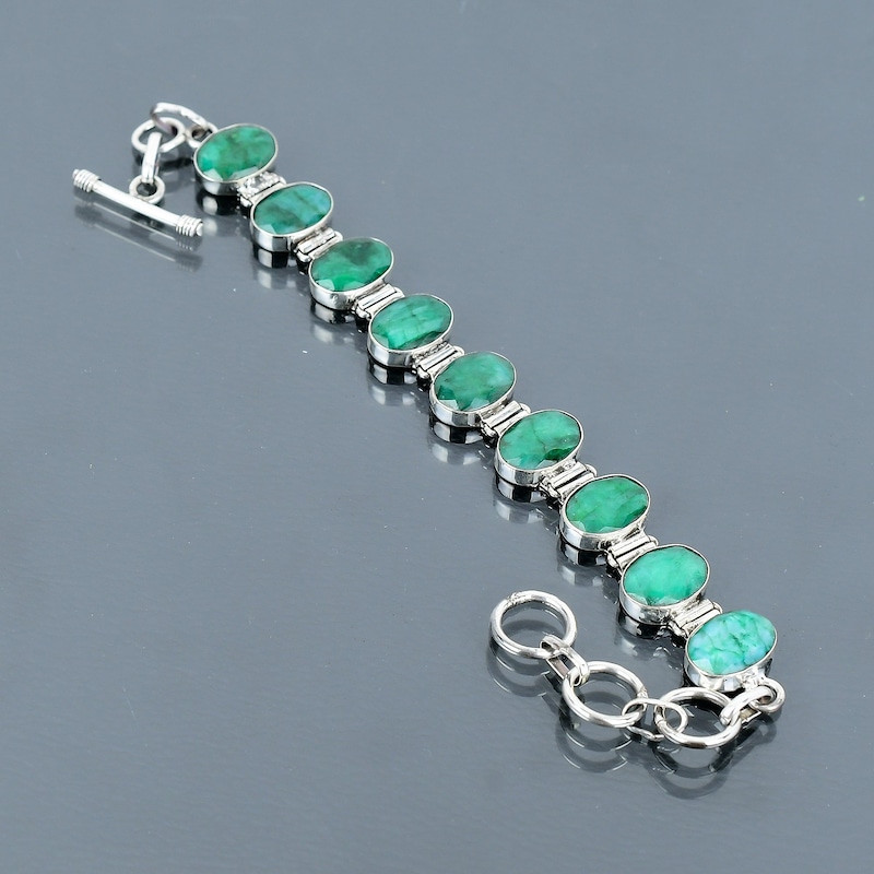 Emerald Bracelet - Etsy UK