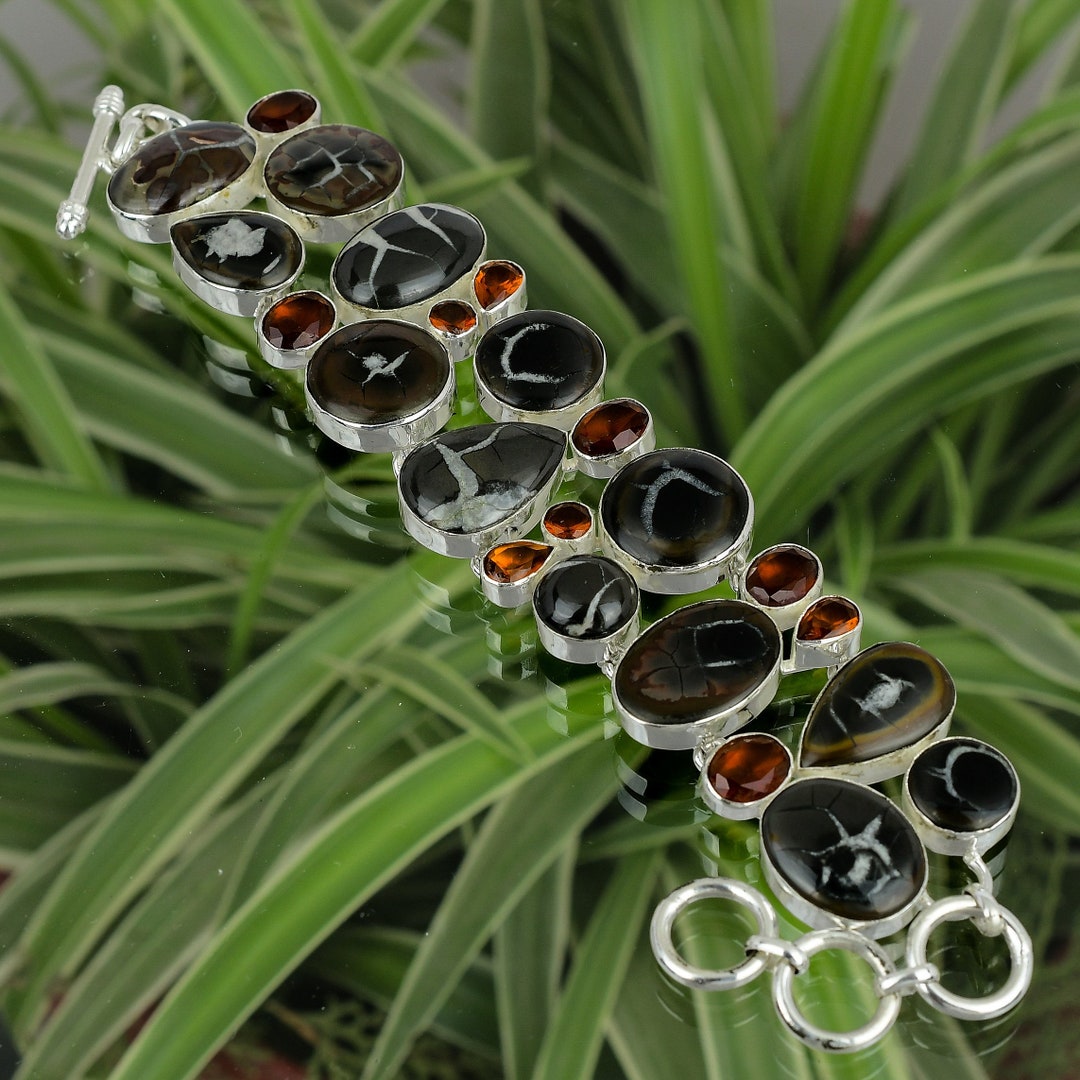 Moroccan Mud Crack Fossil Bracelet Citrine Bracelet 925 - Etsy