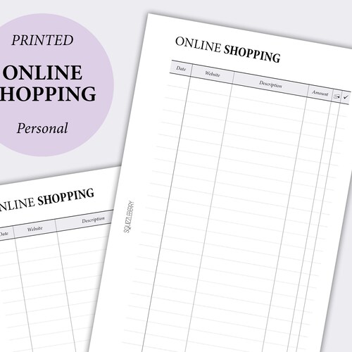 PRINTED Inserts Shopping List Budget Planner Personal - Etsy
