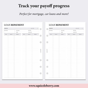 PRINTED Loan Repayment Tracker, Student Loan Debt, Debt Repayment, Debt ...