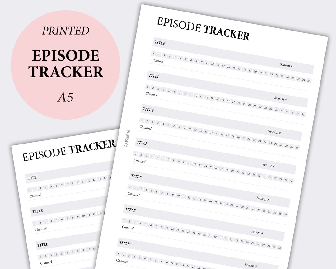PRINTED Episode Tracker TV Show Tracker Netflix Tracker TV - Etsy