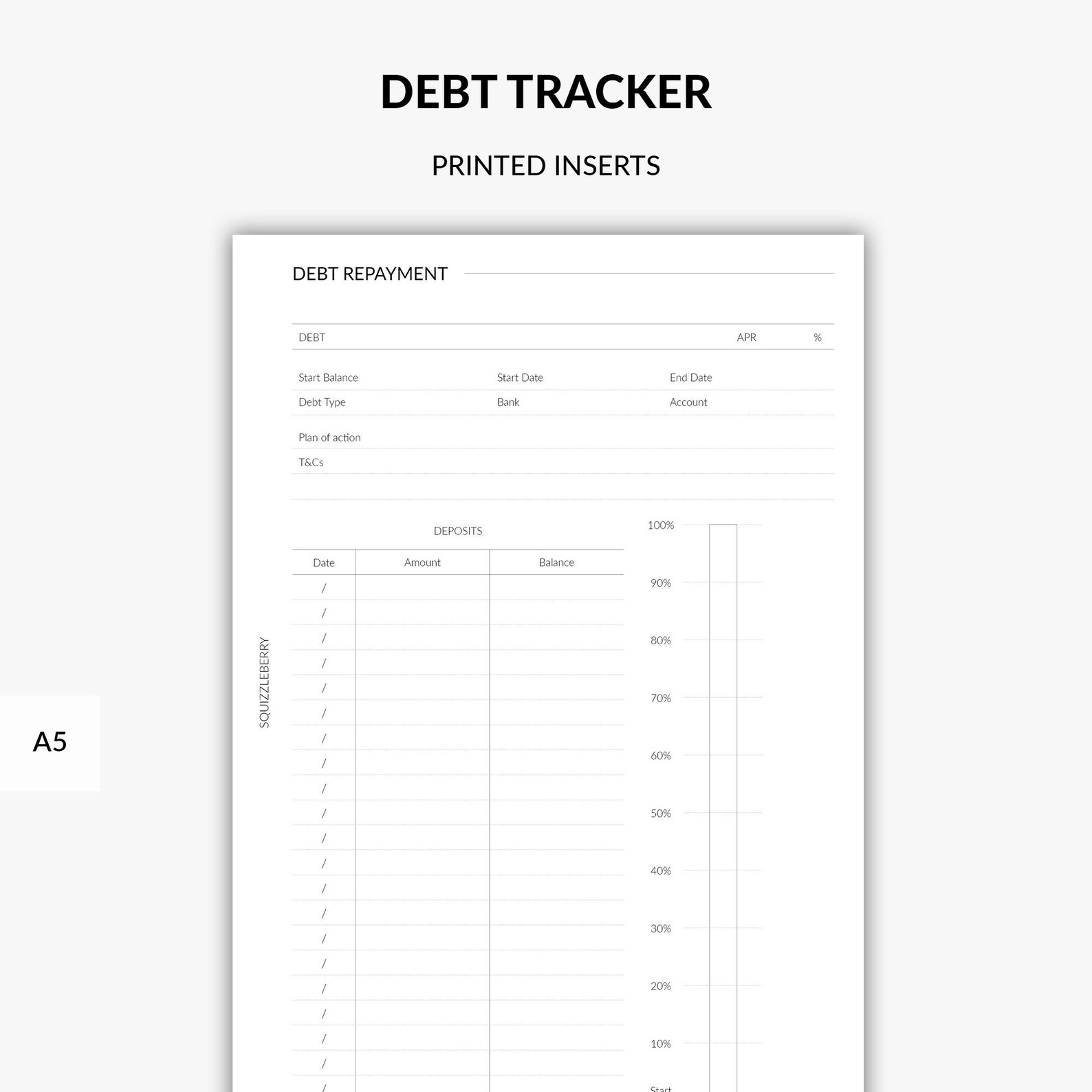 PRINTED Debt Repayment Debt Tracker Debt Payoff Tracker | Etsy
