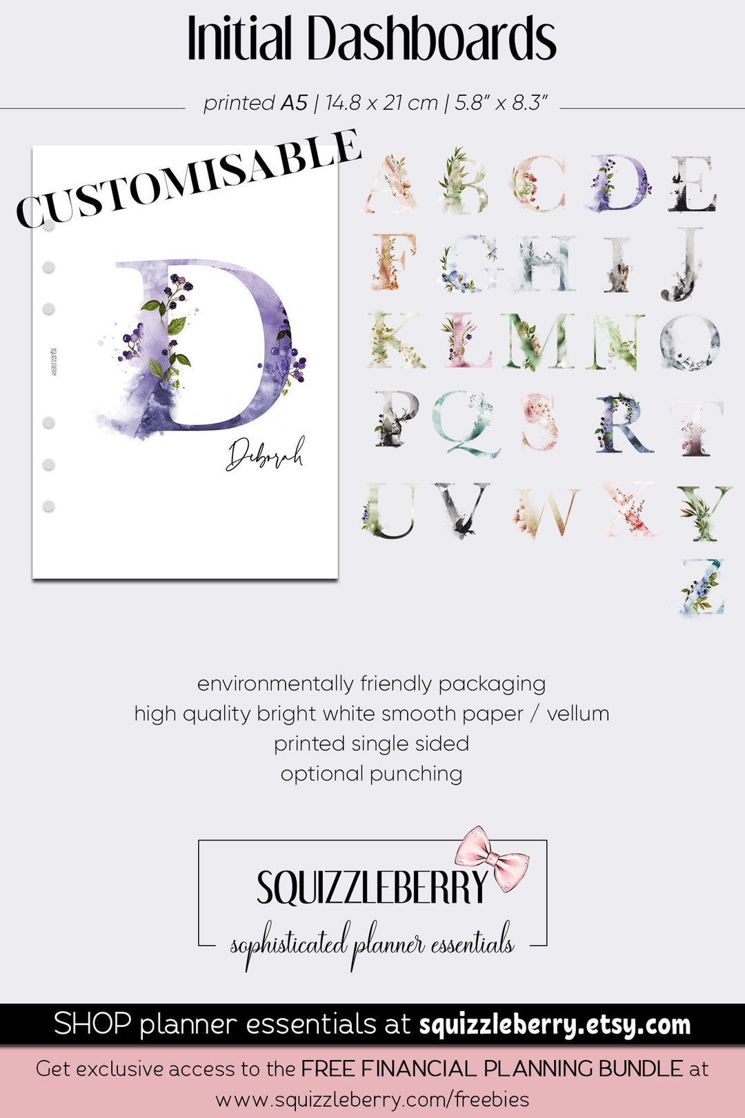 PRINTED Custom Name Dashboard, Personalised Vellum Dashboard ...