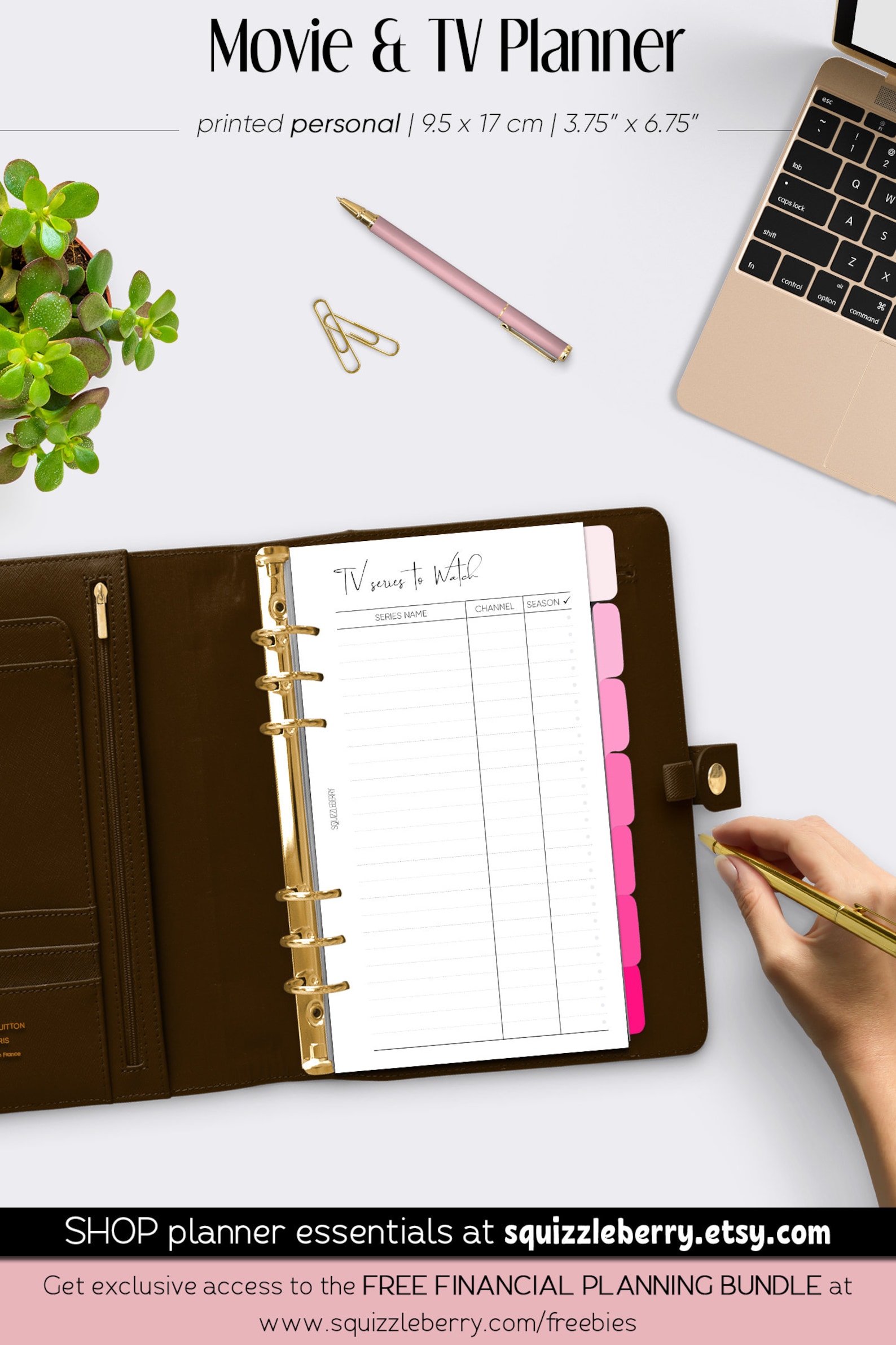 PRINTED Movie & TV Show Tracker, Minimalist Planner, Movie Tracker ...