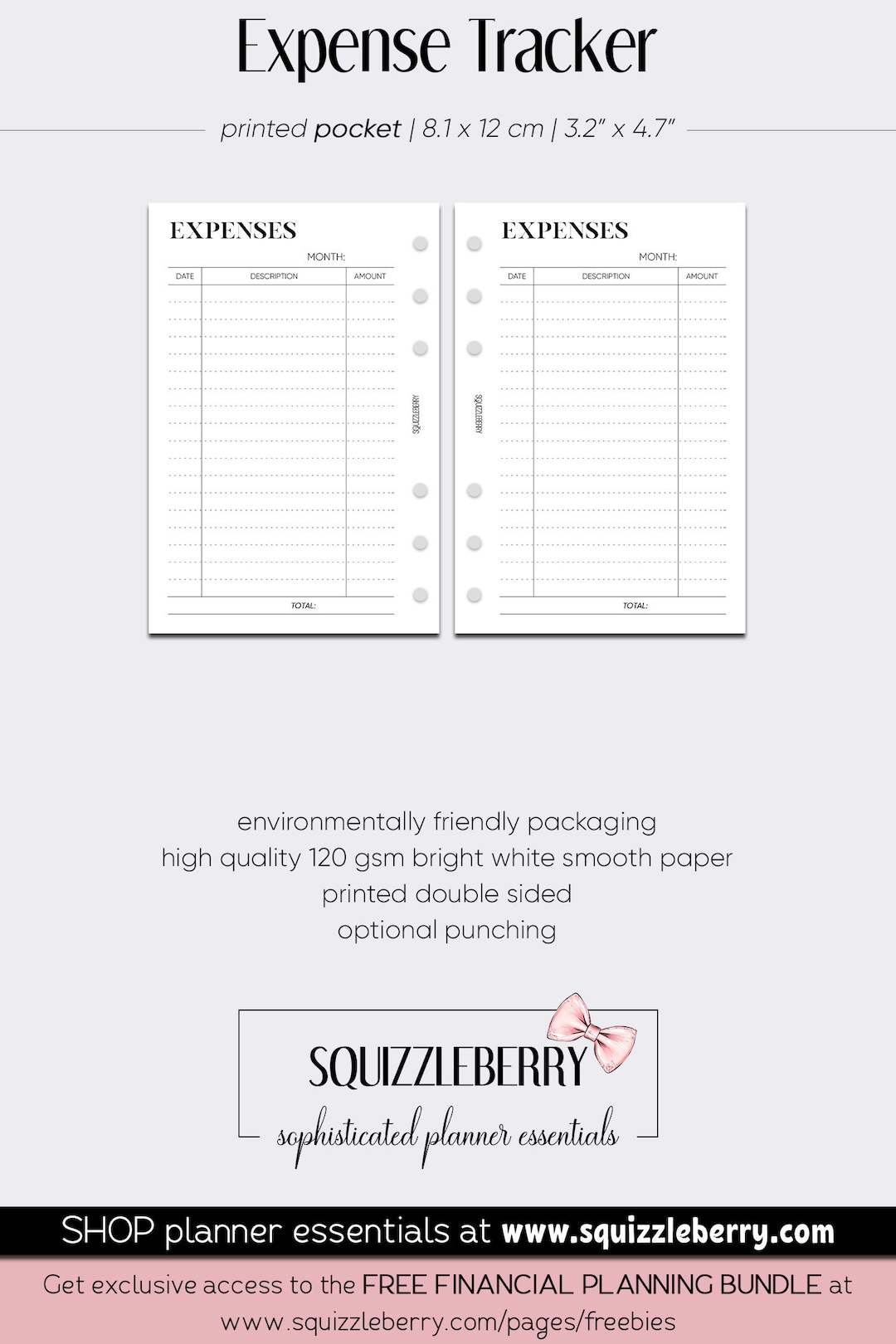 PRINTED Expense Tracker, Budget Planner, Money Tracker, Spending ...