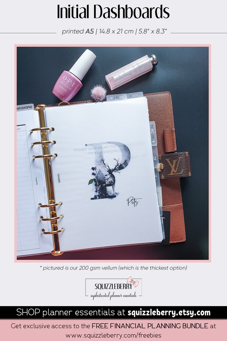 PRINTED Custom Name Dashboard Personalised Vellum Dashboard - Etsy UK