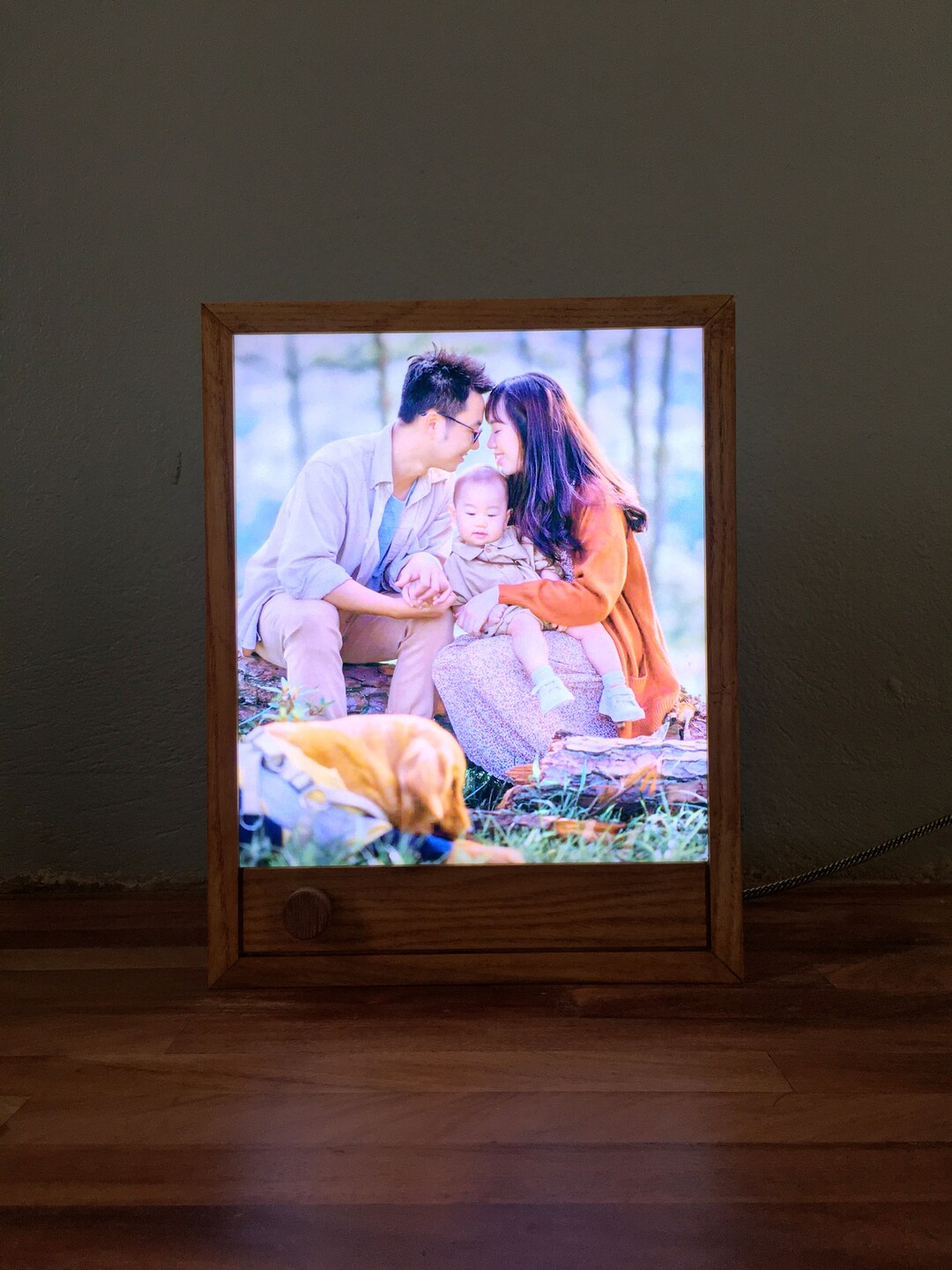 Custom Frame Led Lights Photo Box, Personalized Gifts Photo on Wood ...
