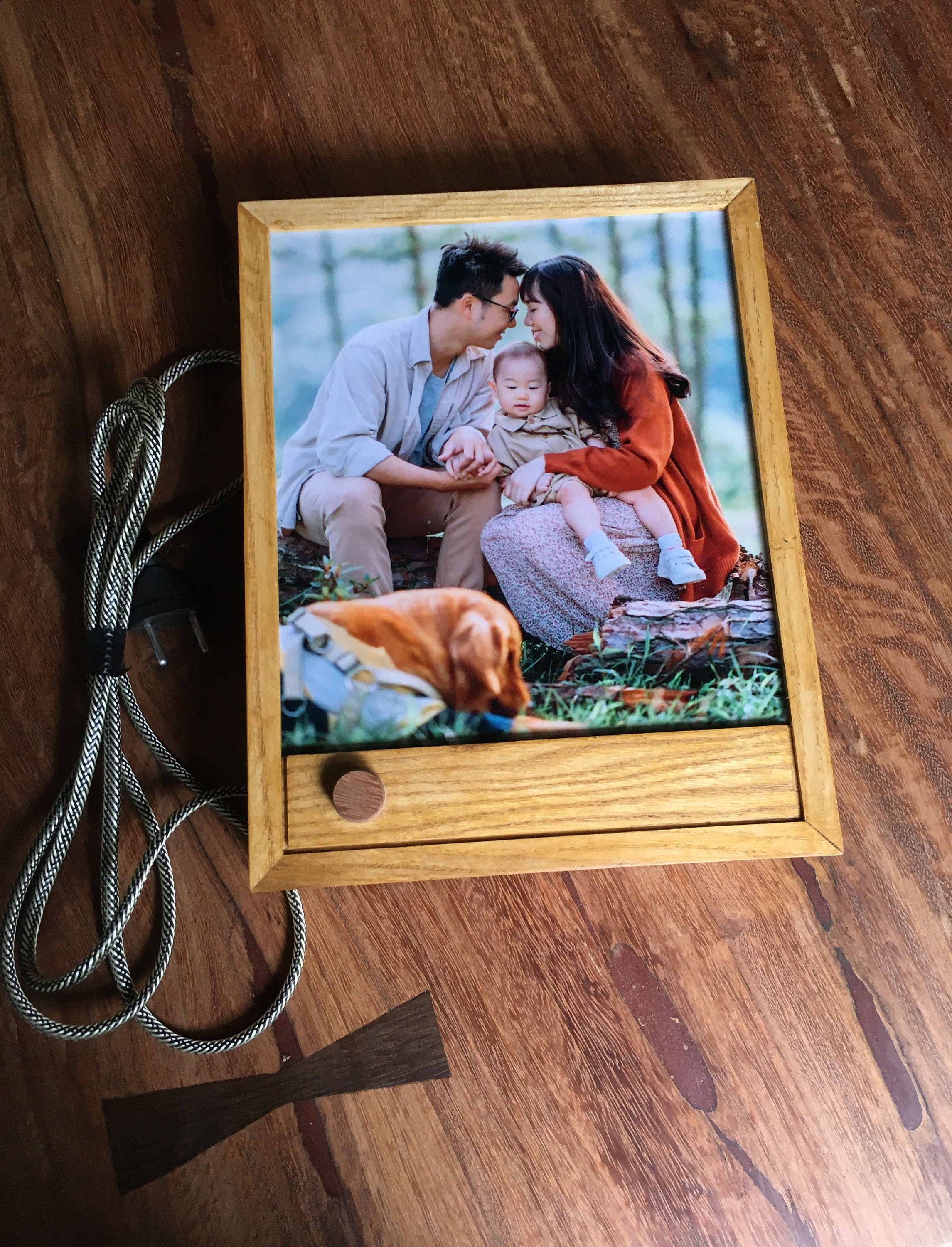 Custom Frame Led Lights Photo Box, Personalized Gifts Photo on Wood ...