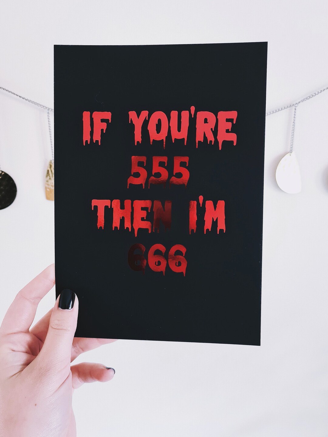 Slipknot Heretic Anthem Print Black & Shiny Blood Red Foil Typography ...