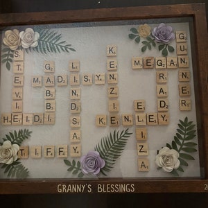 Custom Scrabble Art/ Letter Tile Shadow Box - Etsy