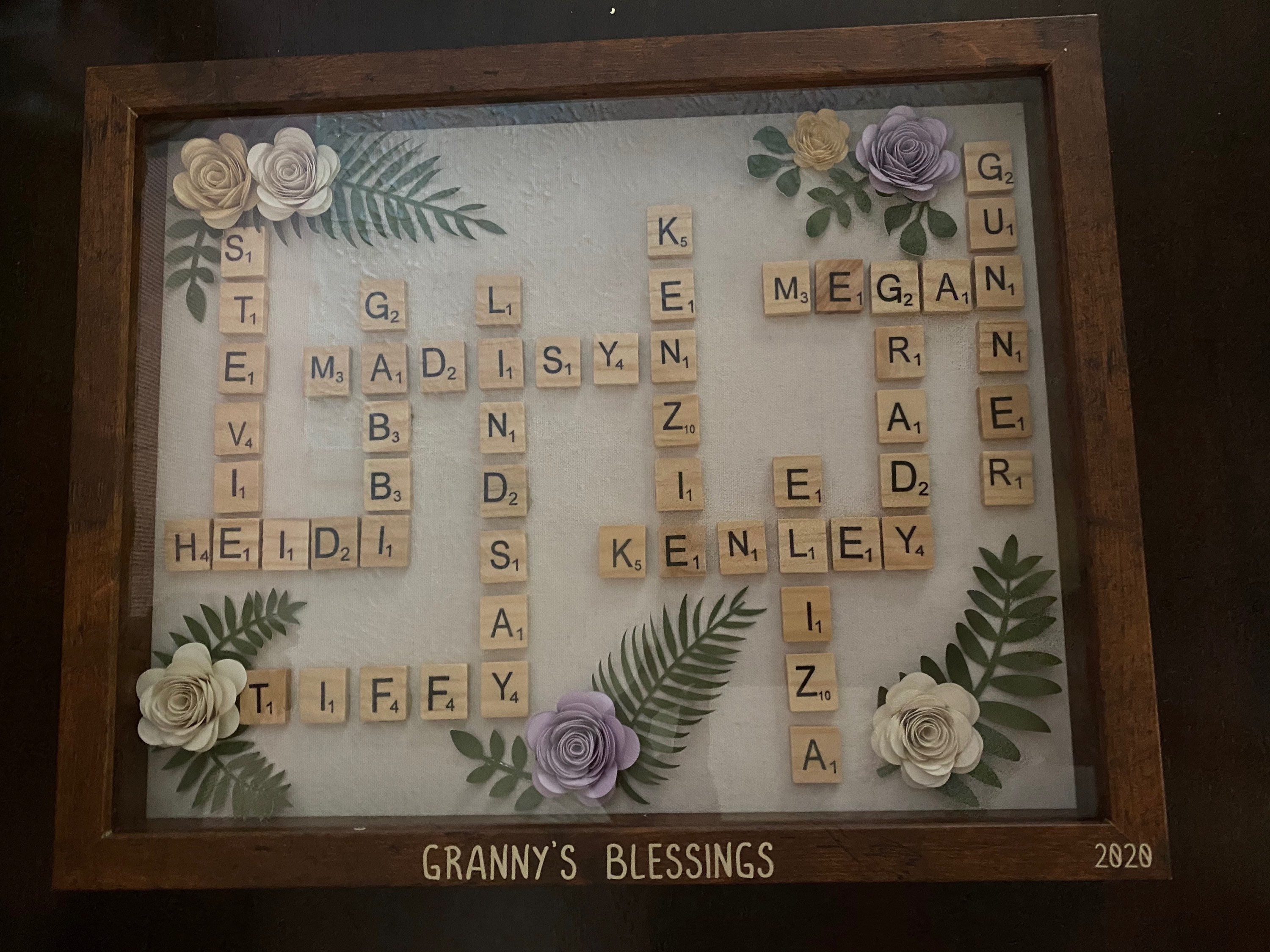 Custom Scrabble Art/ Letter Tile Shadow Box - Etsy