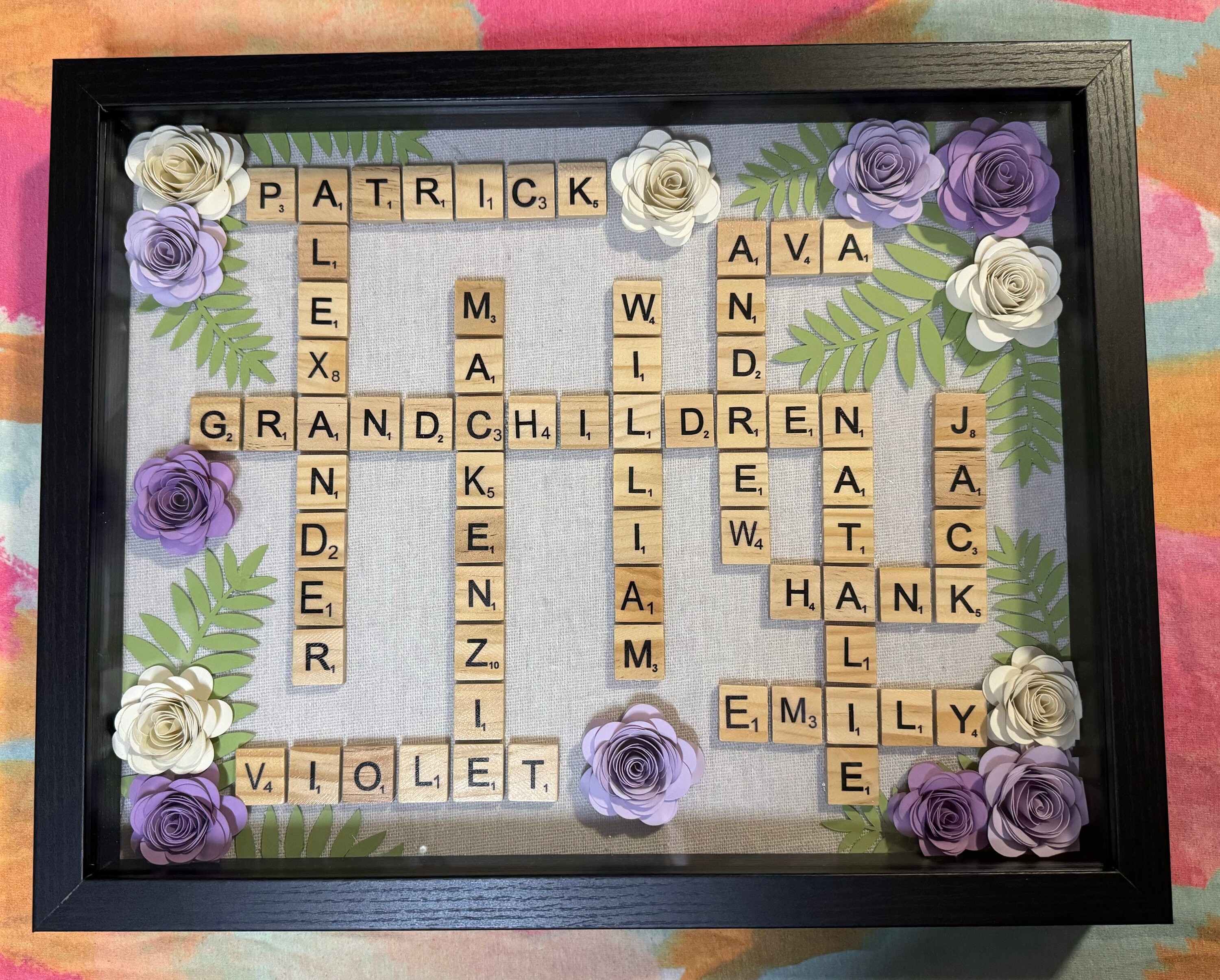 Custom Scrabble Art/ Letter Tile Shadow Box - Etsy