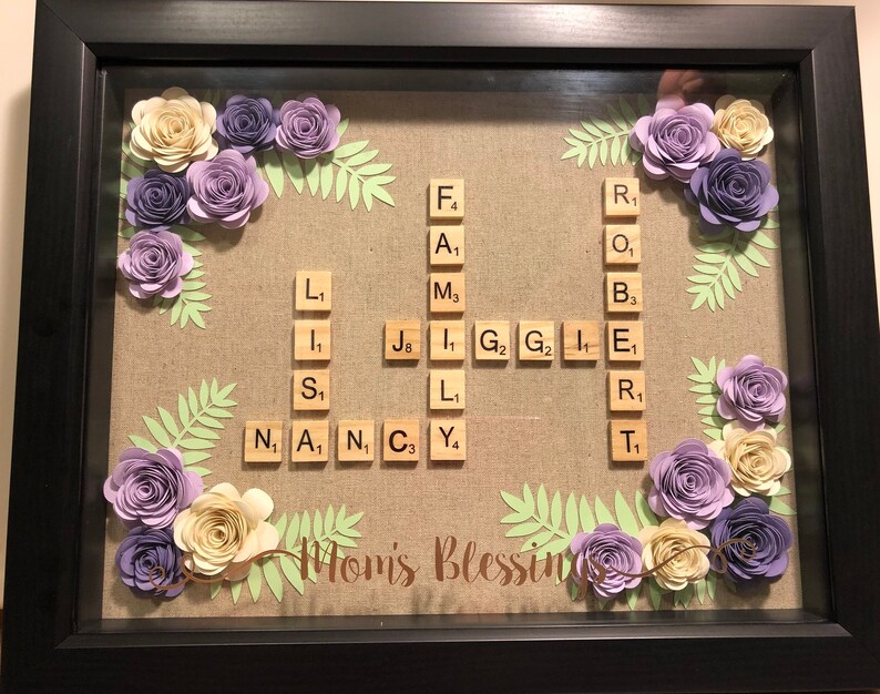 Custom Scrabble Art/ Letter Tile Shadow Box - Etsy