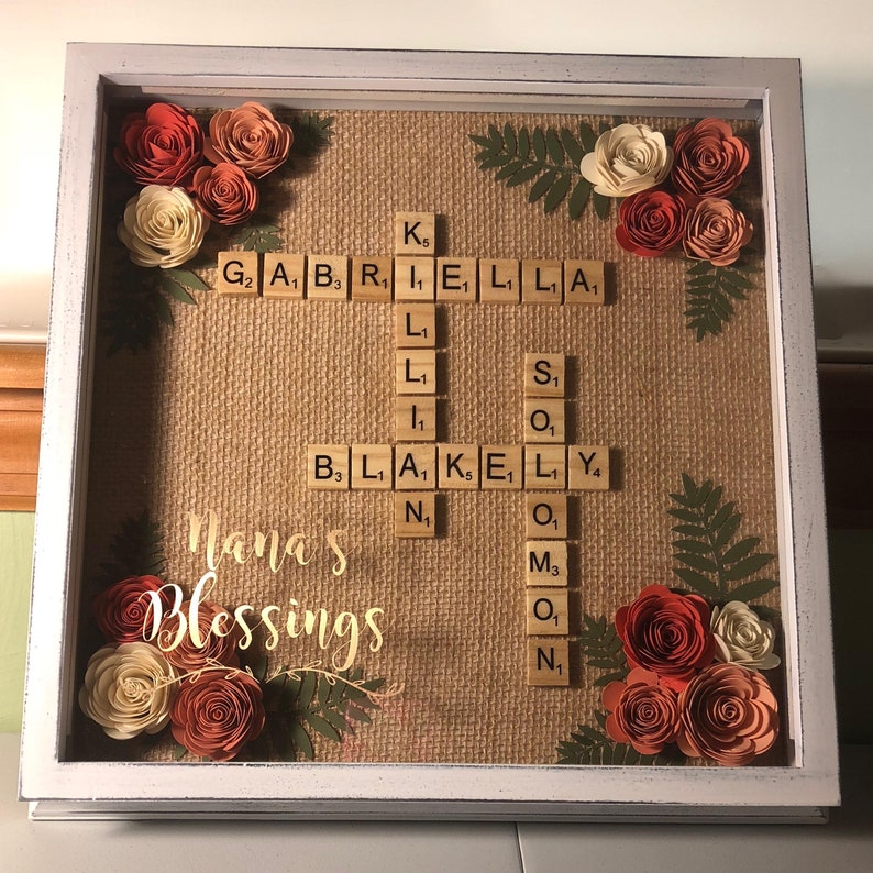 Custom Scrabble Art/ Letter Tile Shadow Box - Etsy