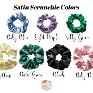 Satin Scrunchies ~ Pick Your Size and Color - Etsy