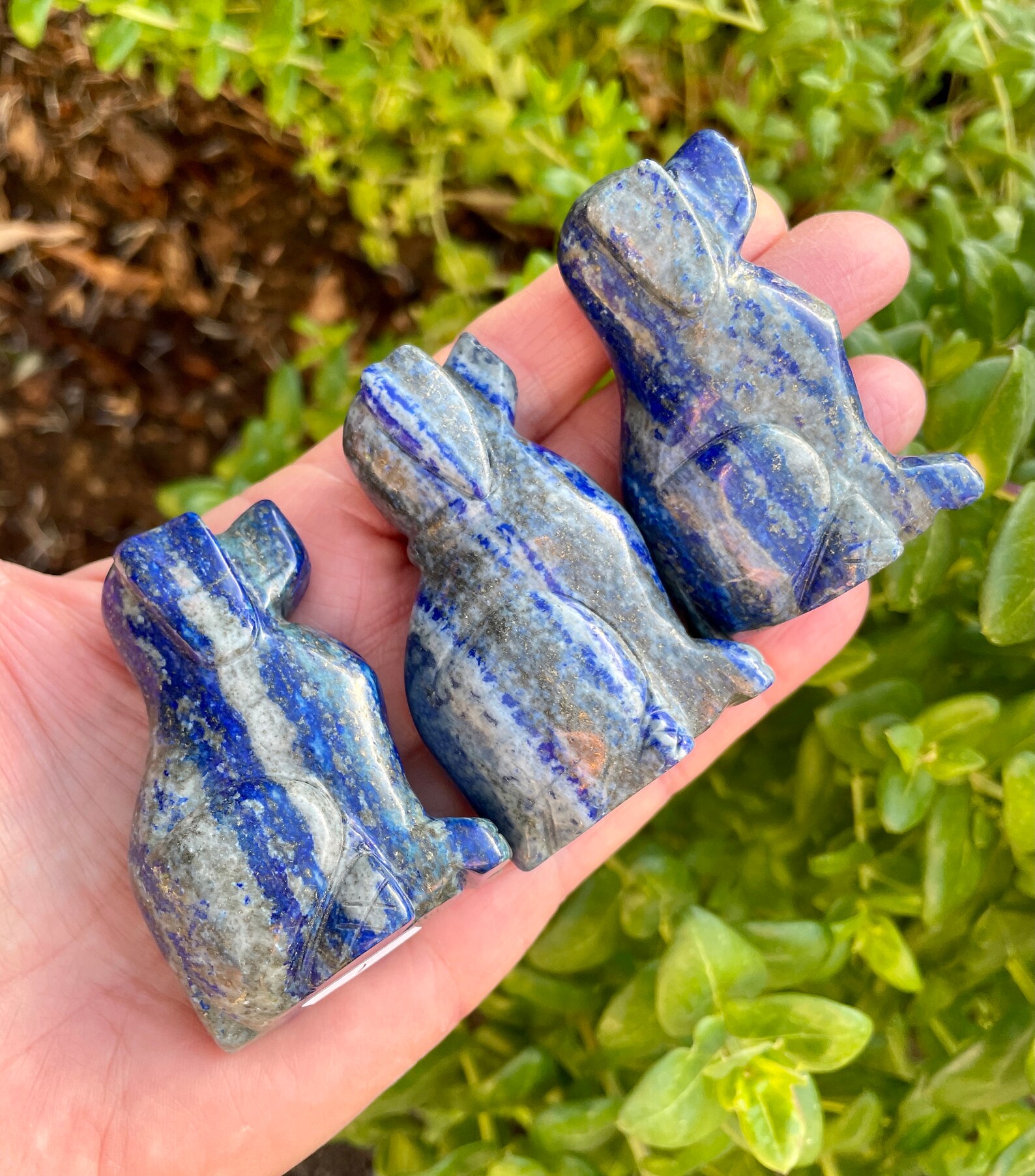 LAPIS LAZULI DOG 2.5 Choice Crystal Stone Carving | Etsy