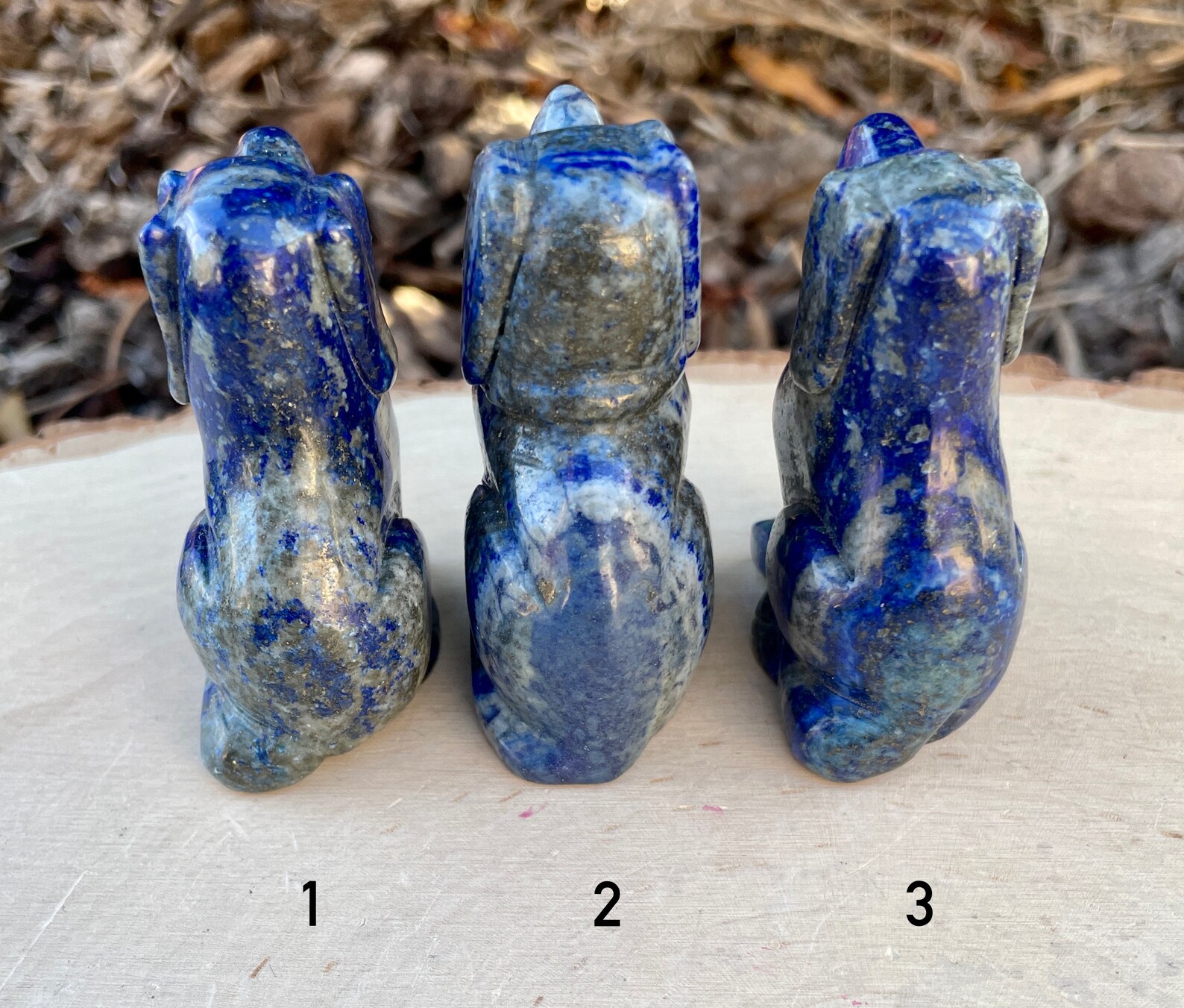 LAPIS LAZULI DOG 2.5 Choice Crystal Stone Carving | Etsy
