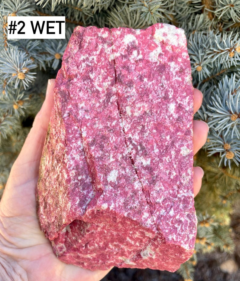 Lg RAW THULITE STONE Norway Gemstone, Choice, Natural Vibrant Pink ...