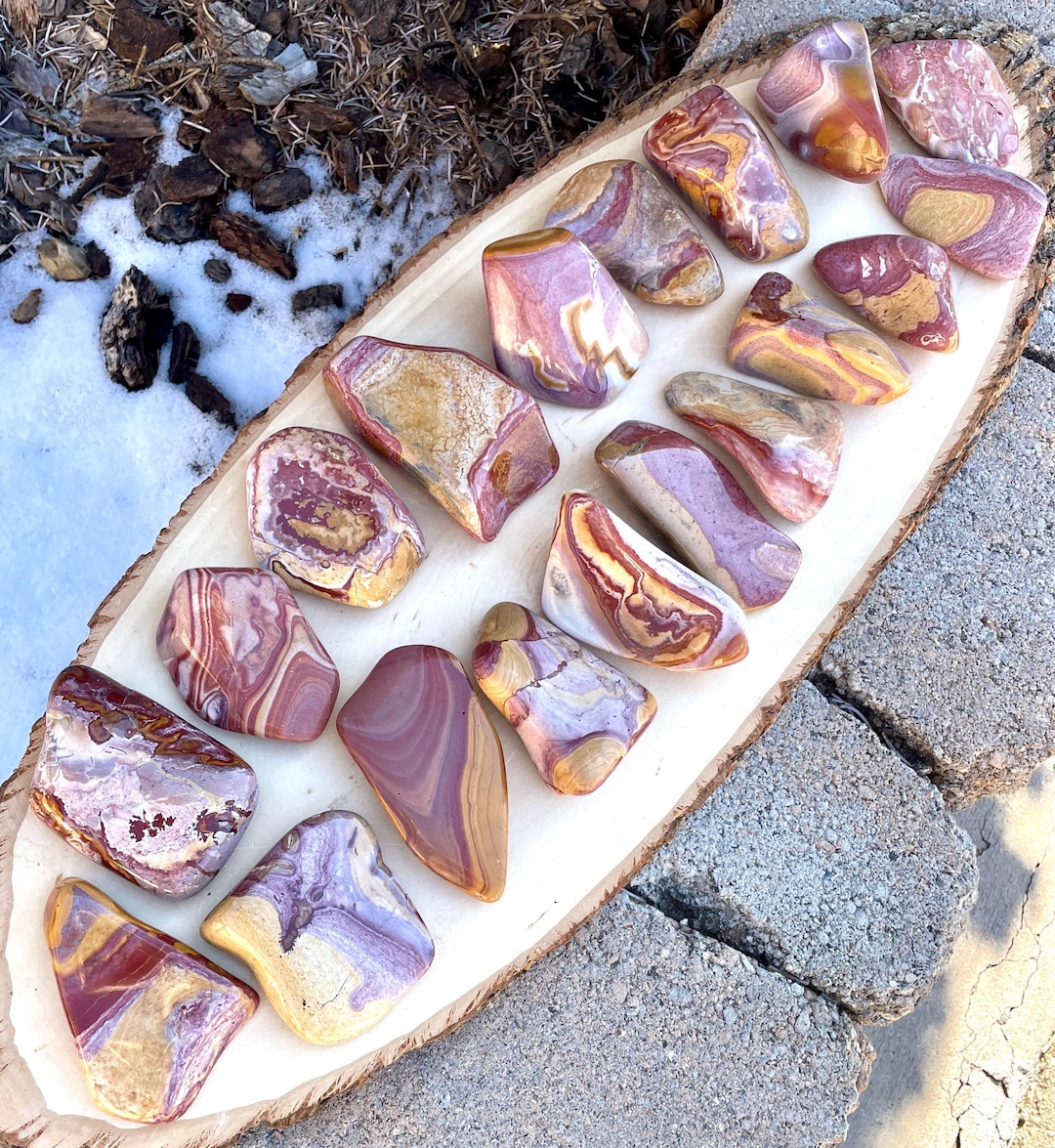 XL NEVADA WONDERSTONE Tumble, Choice, Extra Large Polished, Rhyolite Jasper Rock, Natural Palm ...