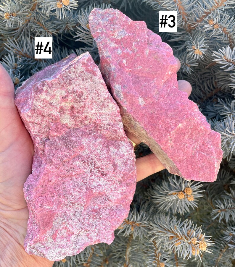 Lg RAW THULITE STONE Norway Gemstone, Choice, Natural Vibrant Pink ...