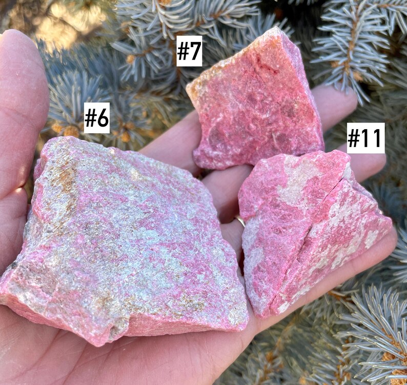 Lg RAW THULITE STONE Norway Gemstone, Choice, Natural Vibrant Pink ...