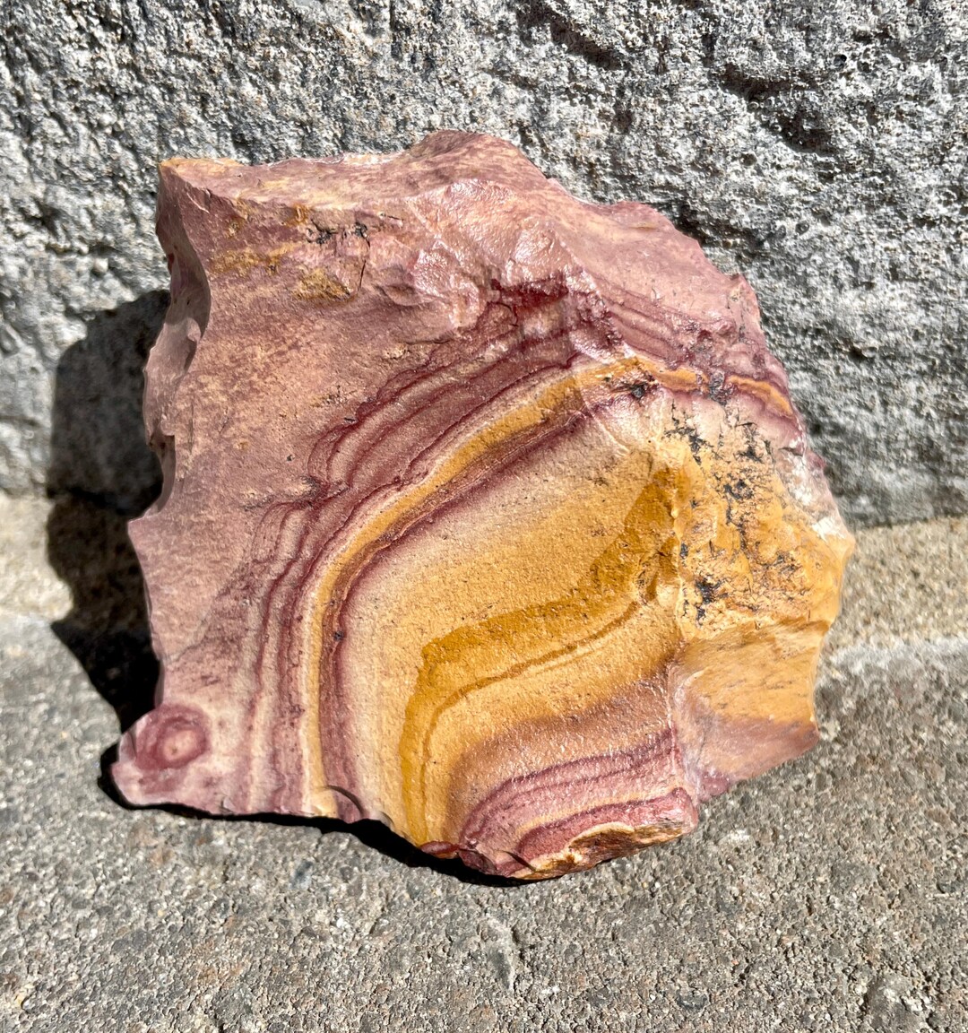 RAW NEVADA WONDERSTONE Specimen, 4.8 Oz, Rough Banded Rhyolite Jasper ...