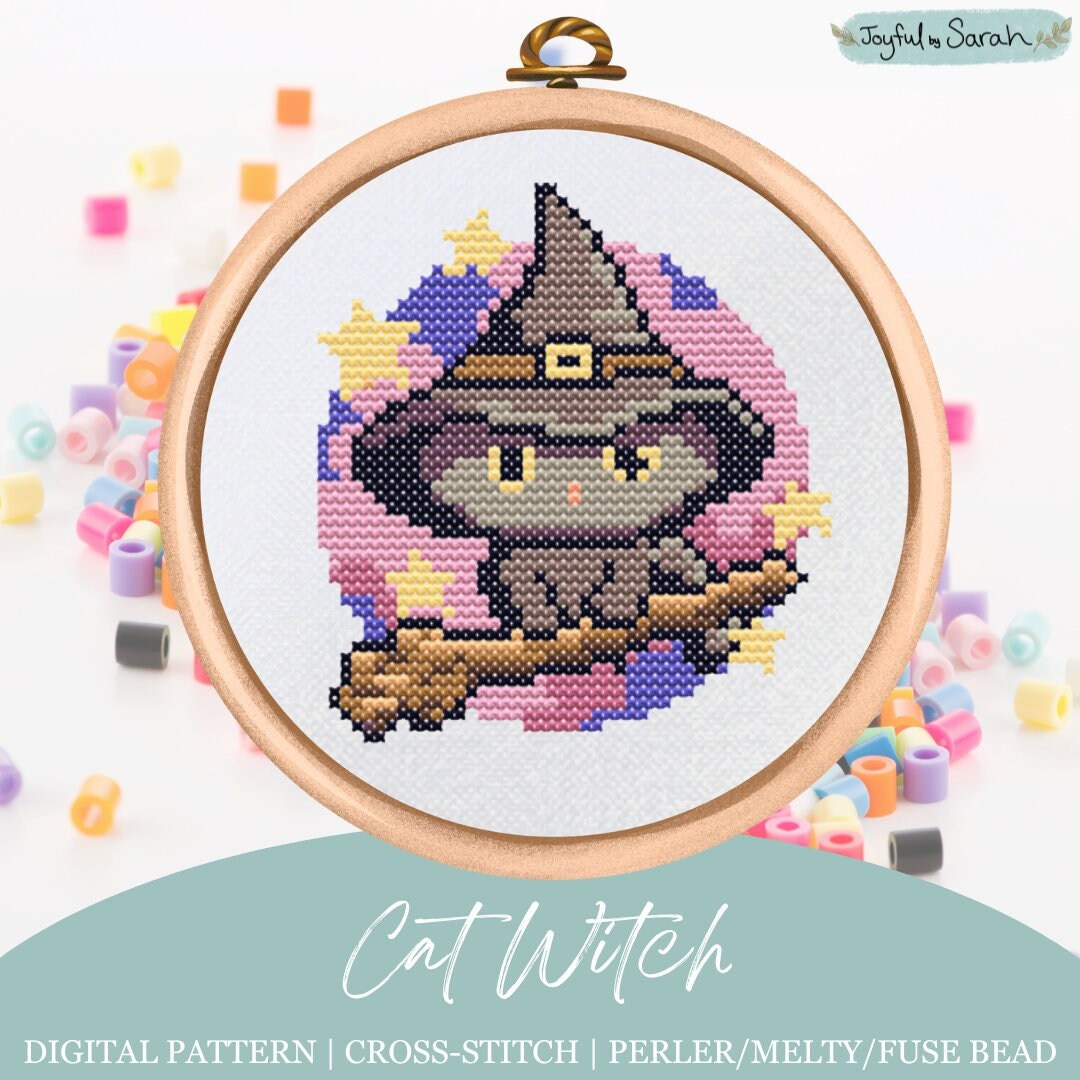 Witch - Digital Pattern For: Cross-stitch, Perler/melty/fuse Bead ...