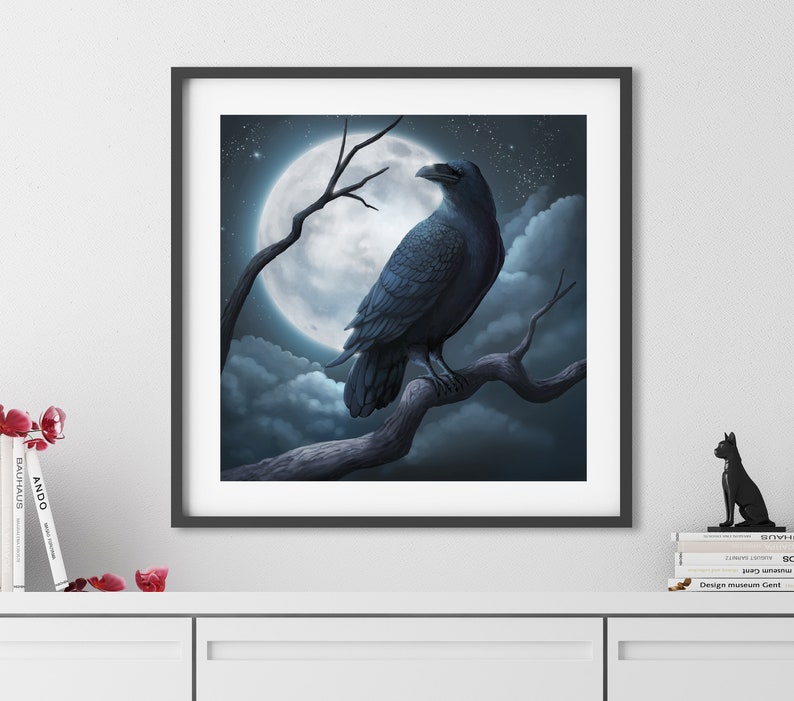 The Raven Edgar Allan Poe Canvas Poster. Wall Art. Canvas | Etsy