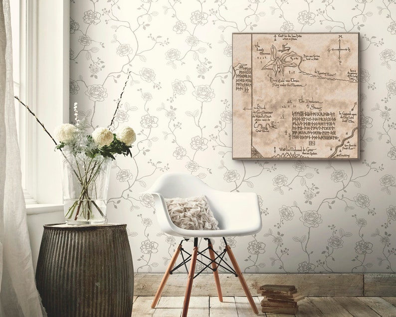 Thror's Map Canvas Wrap. Hobbit Wall Art. Canvas 6 Sizes. - Etsy