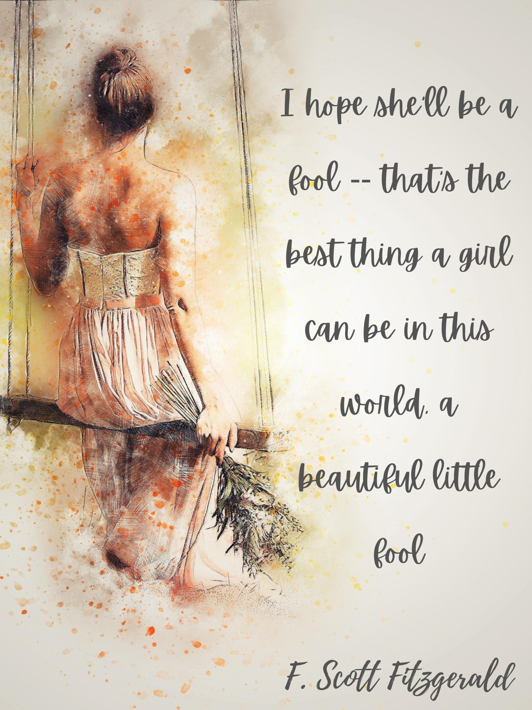 I Hope She'll Be a Fool DIGITAL DOWNLOAD. Printable F. - Etsy