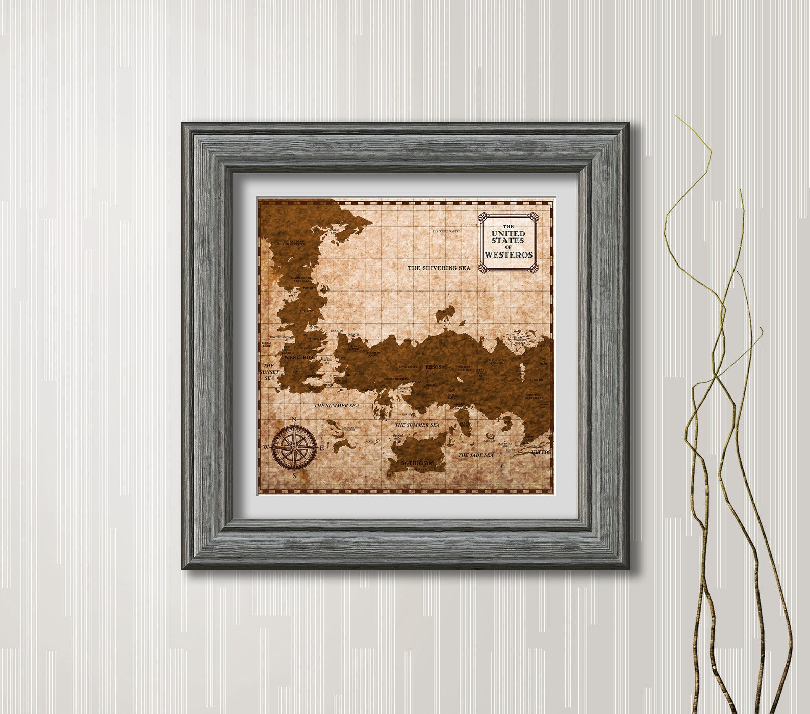 Westeros & Essos Map Canvas Poster. Wall Art. Canvas Poster - Etsy