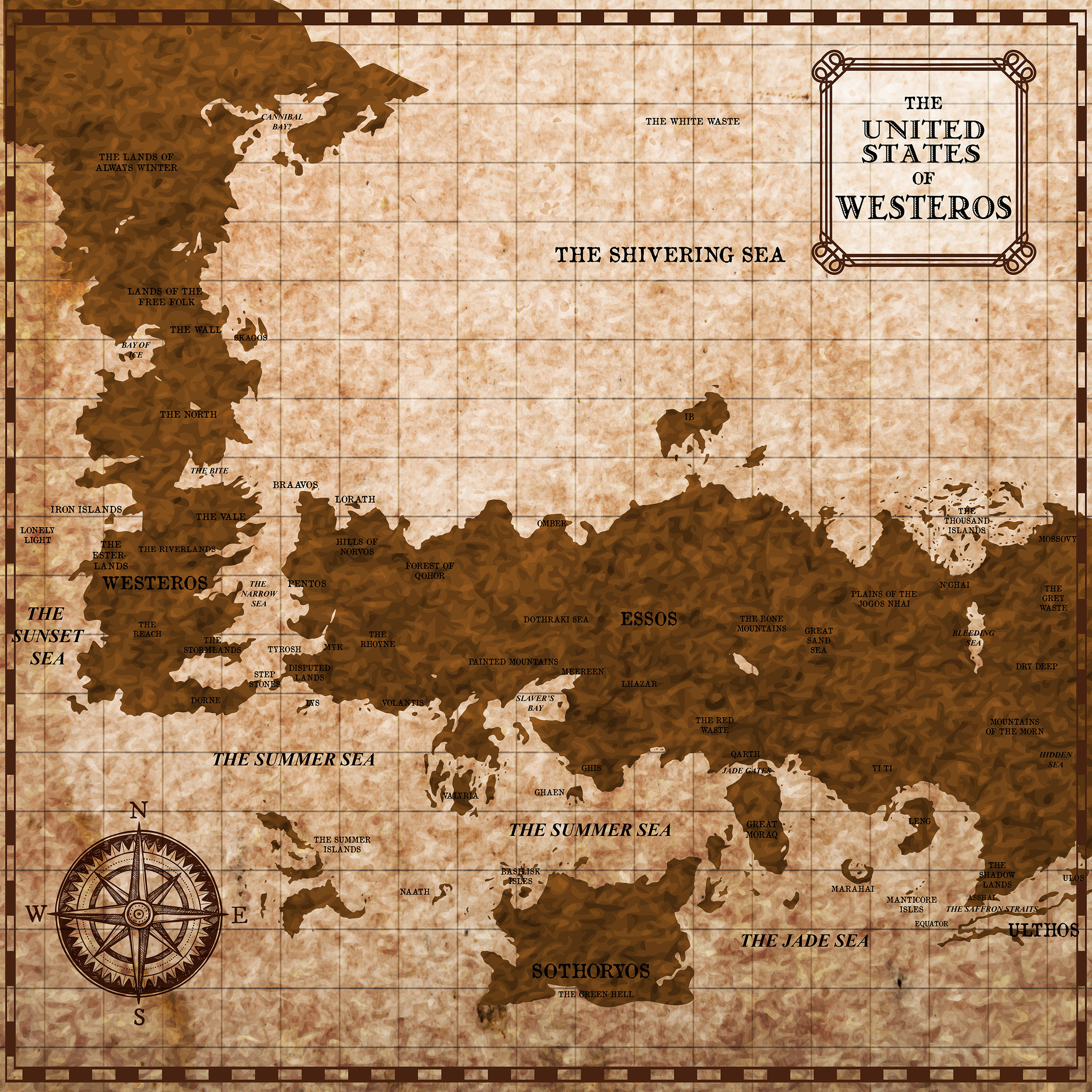 Westeros Map Poster