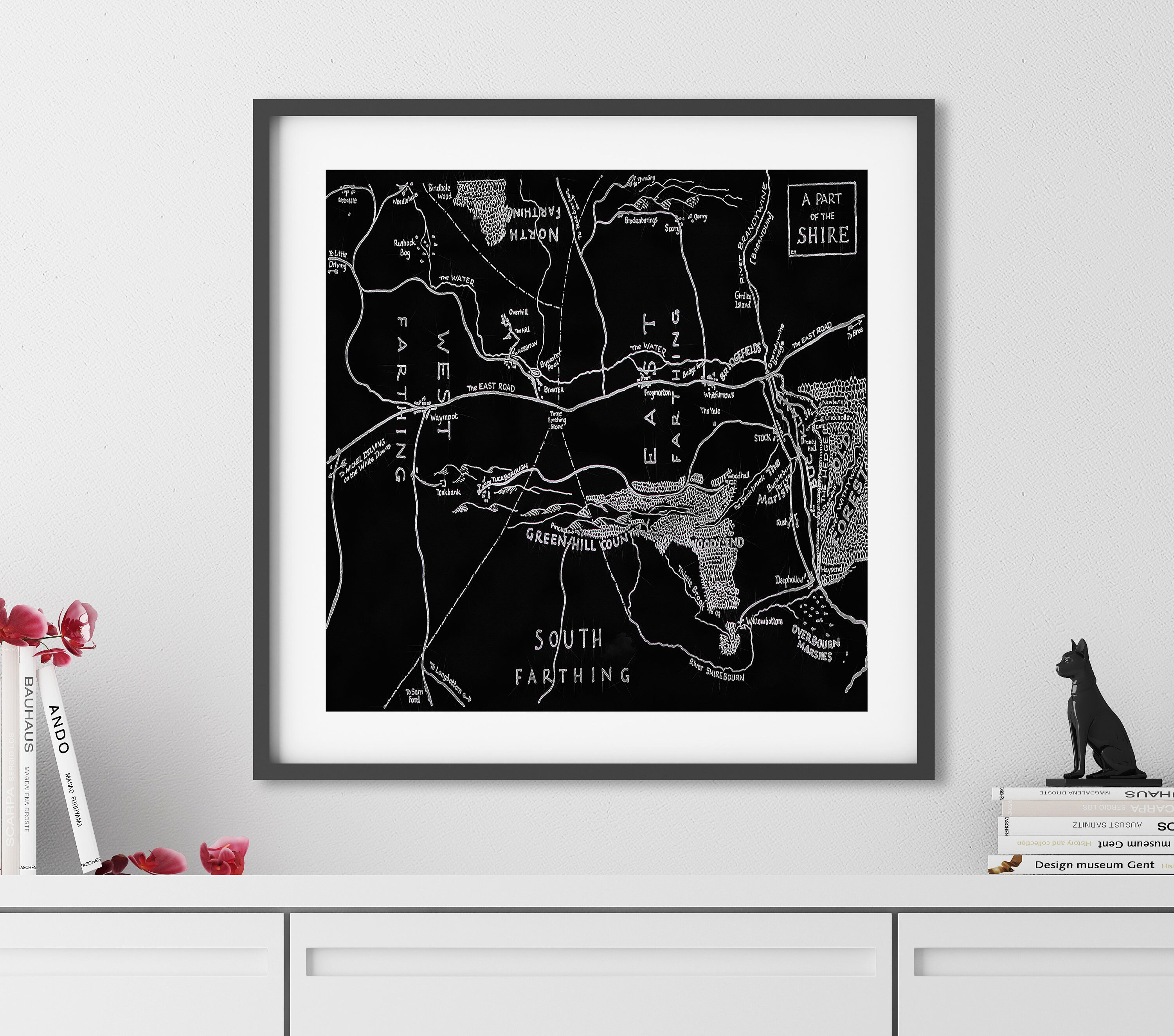 The Shire Map Canvas Poster. LOTR Wall Art. Canvas Poster - Etsy