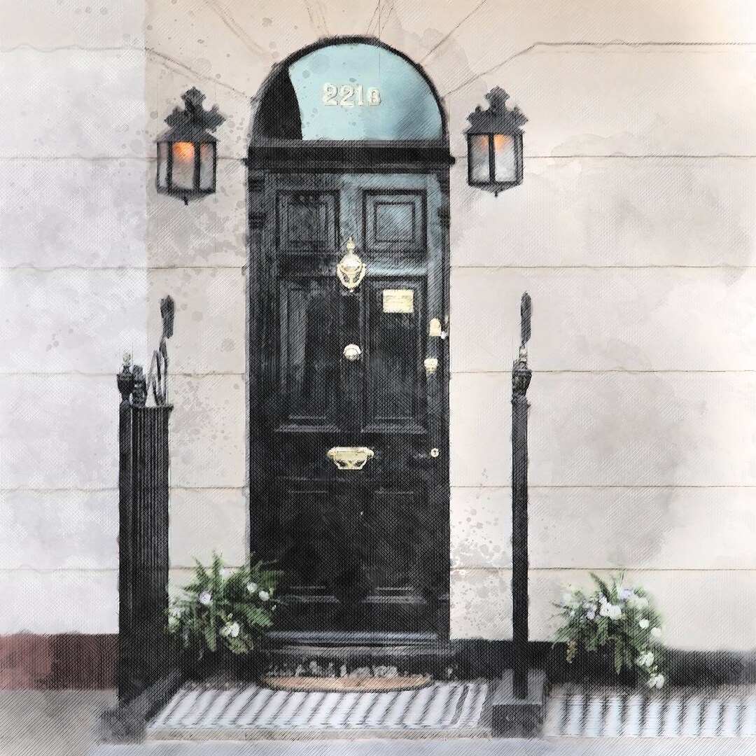 221B Baker Street Illustration Art Print. Wall Art. Poster Print, 3 ...