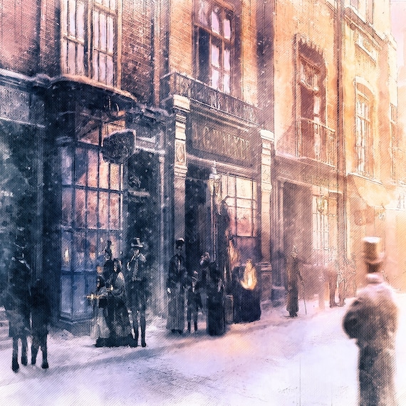 Dickensian London Art Print. A Christmas Carol Wall Art. - Etsy