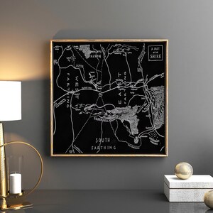 The Shire Map Art Print. LOTR Wall Art. Poster Print, 3 Sizes. Hobbit ...