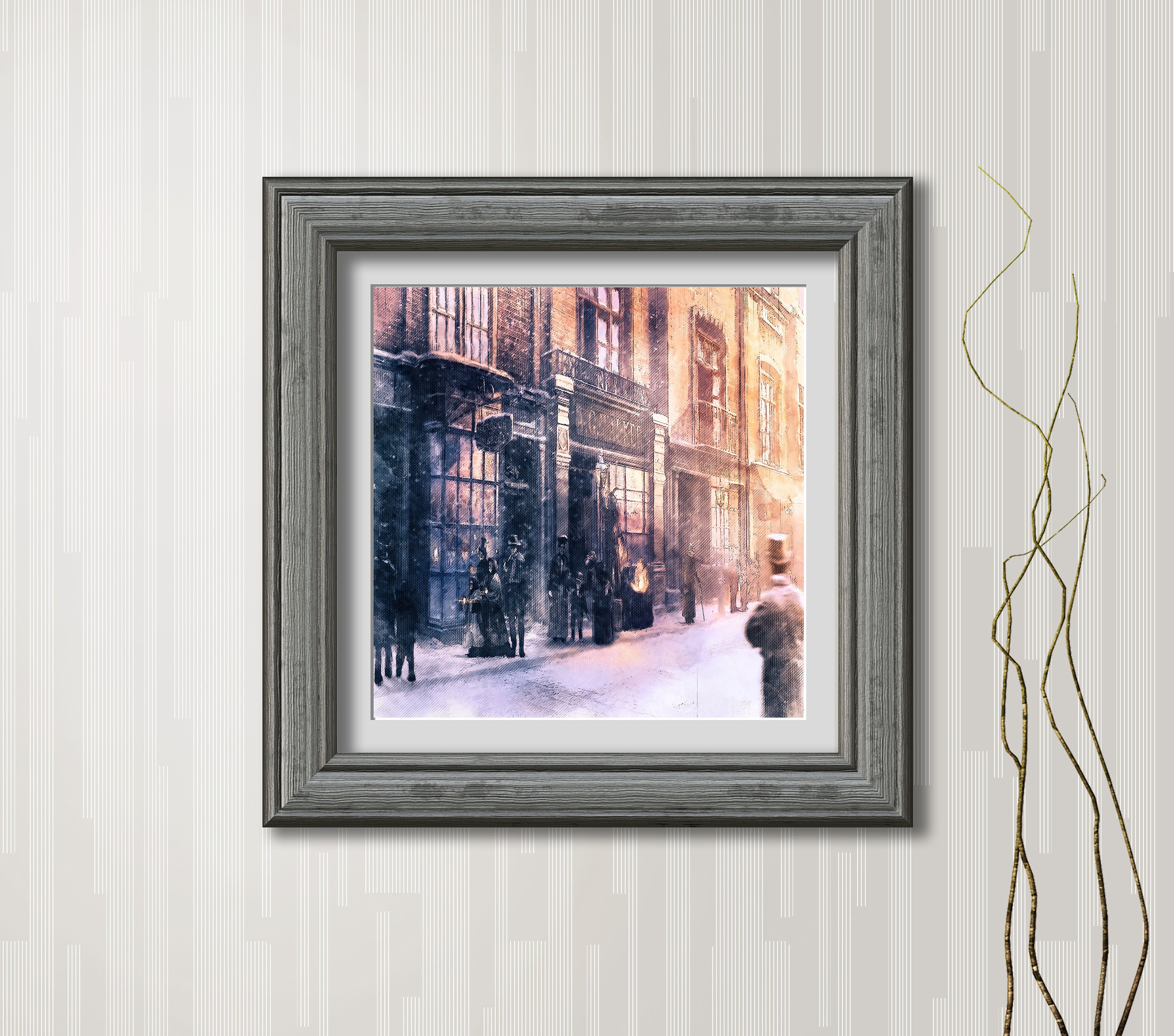 Dickensian London Canvas Poster. A Christmas Carol Wall Art. | Etsy