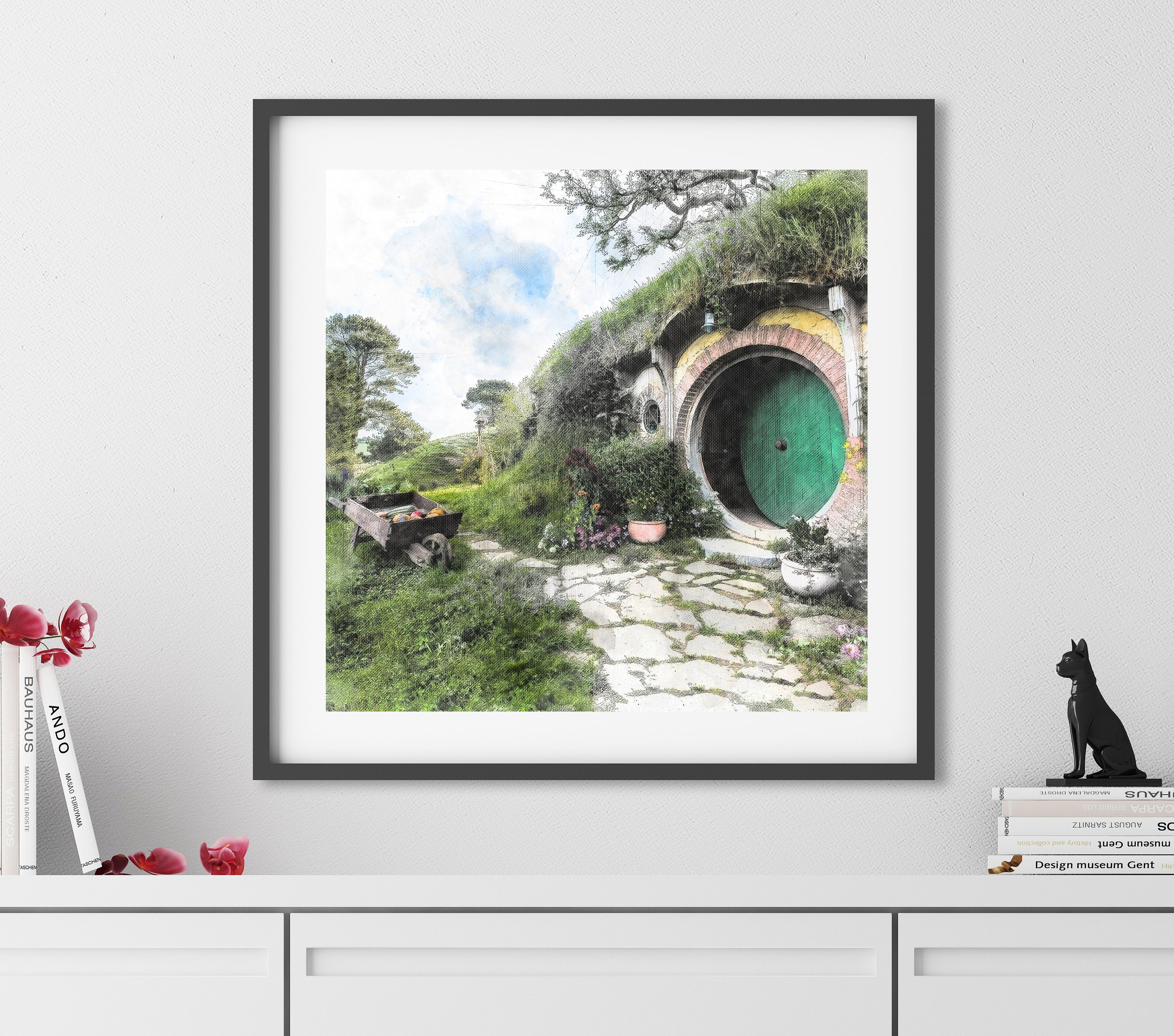 Hobbit House Illustration Art Print. Wall Art. Poster Print 3 - Etsy
