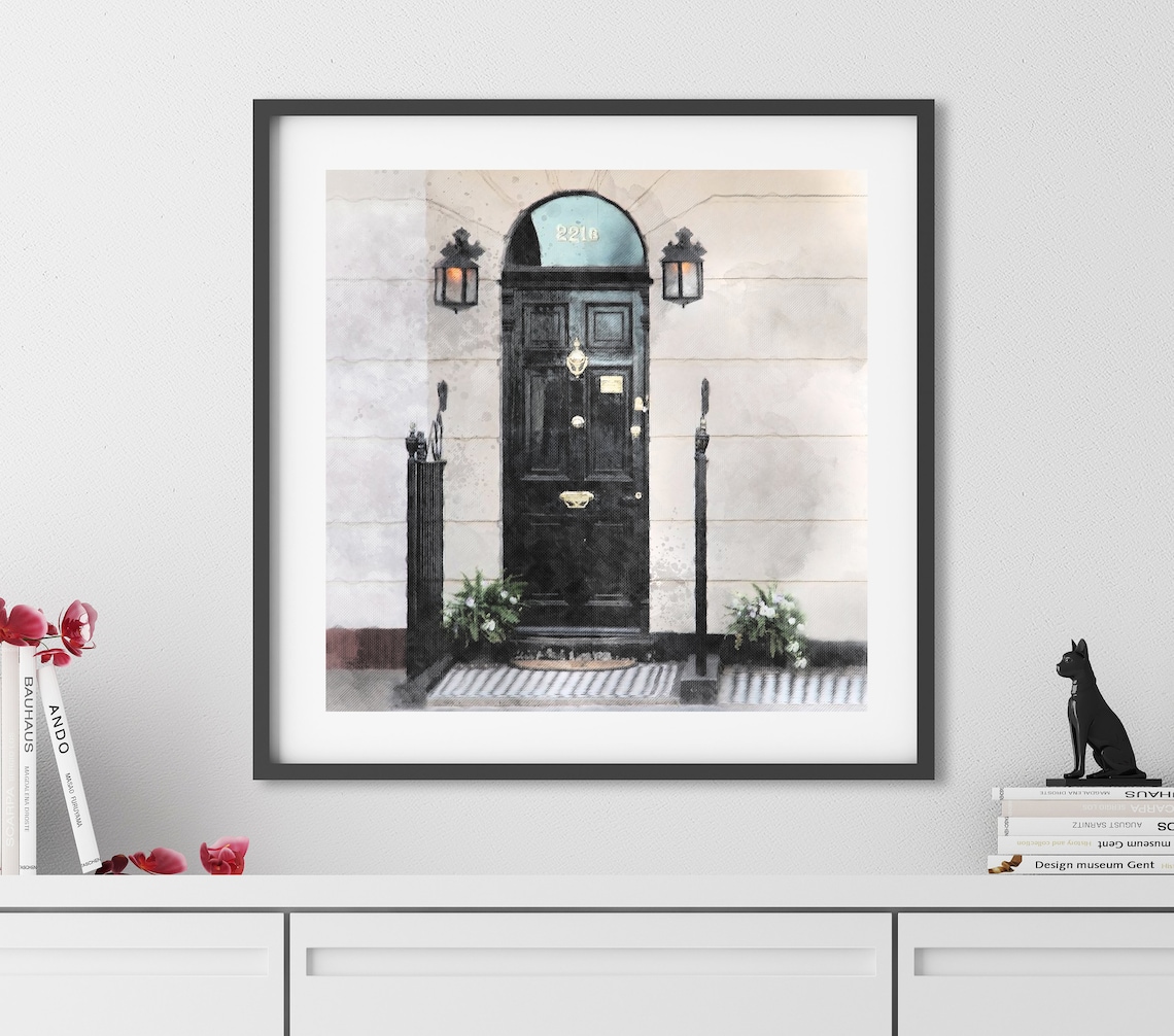 221B Baker Street Illustration Art Print. Wall Art. Poster | Etsy