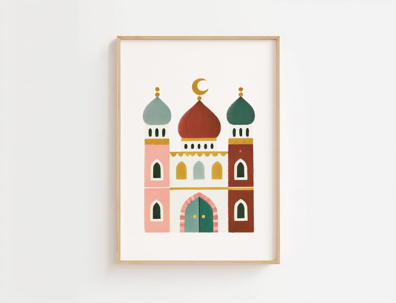 Mosque Digital Printable Artwork, Masjid Digital Print, Muslim Decor ...