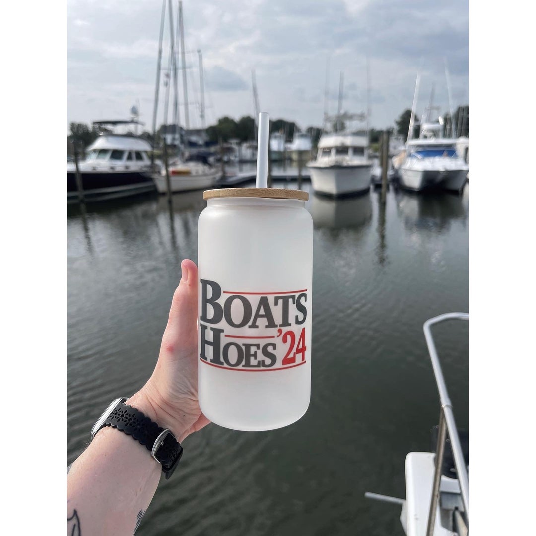 Boats & Hoes ‘24 16 Oz. Glass Mason Jar - Etsy