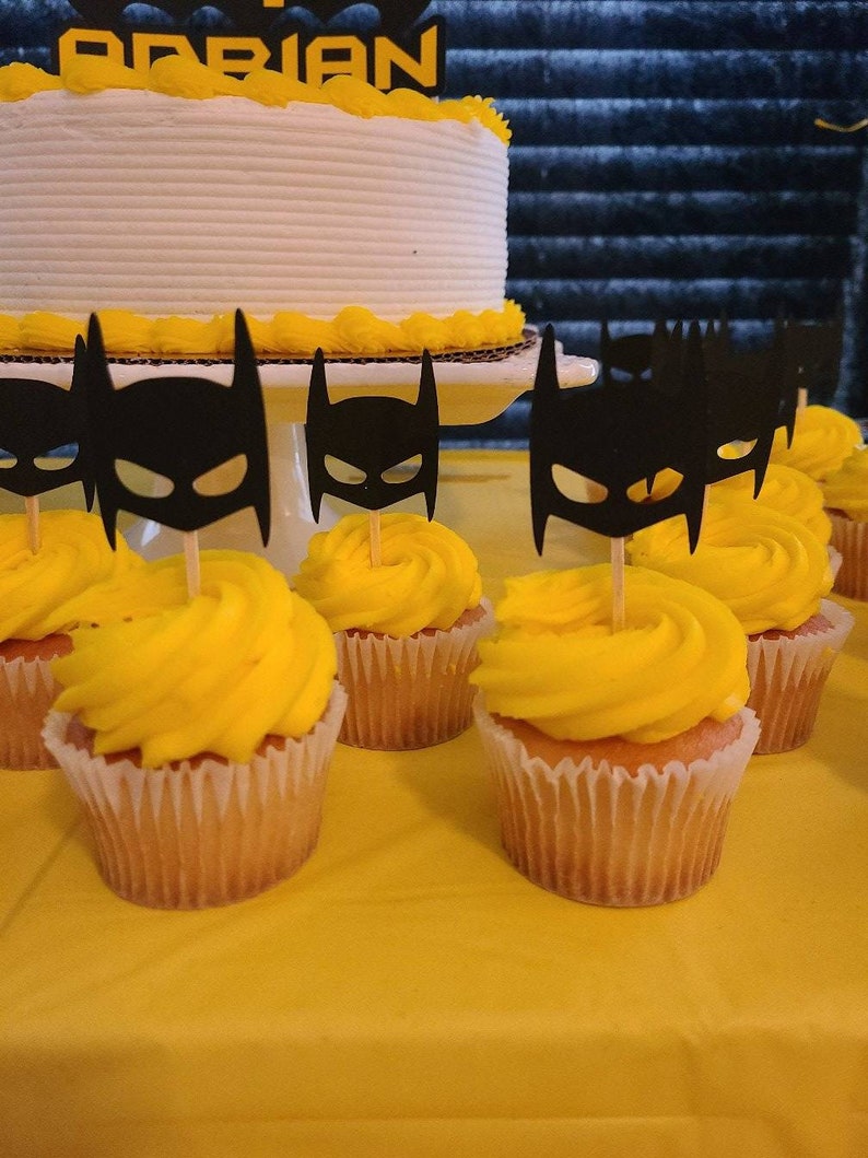 Batman Cupcake Toppers Batman Birthday Batman Party Batman - Etsy