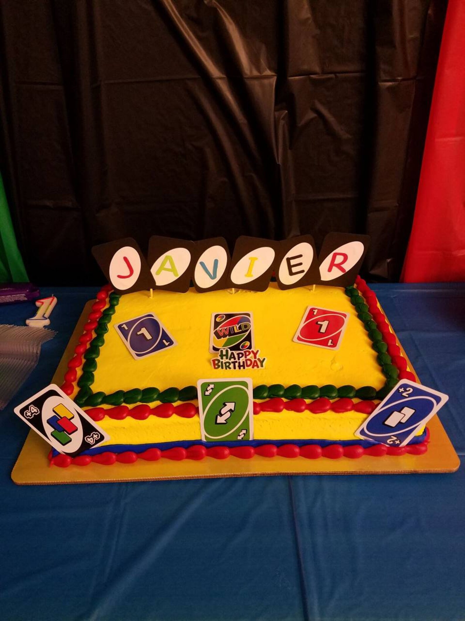 Cake Topper, Uno Cake Topper, Uno Party, Uno, Boy Birthday - Etsy